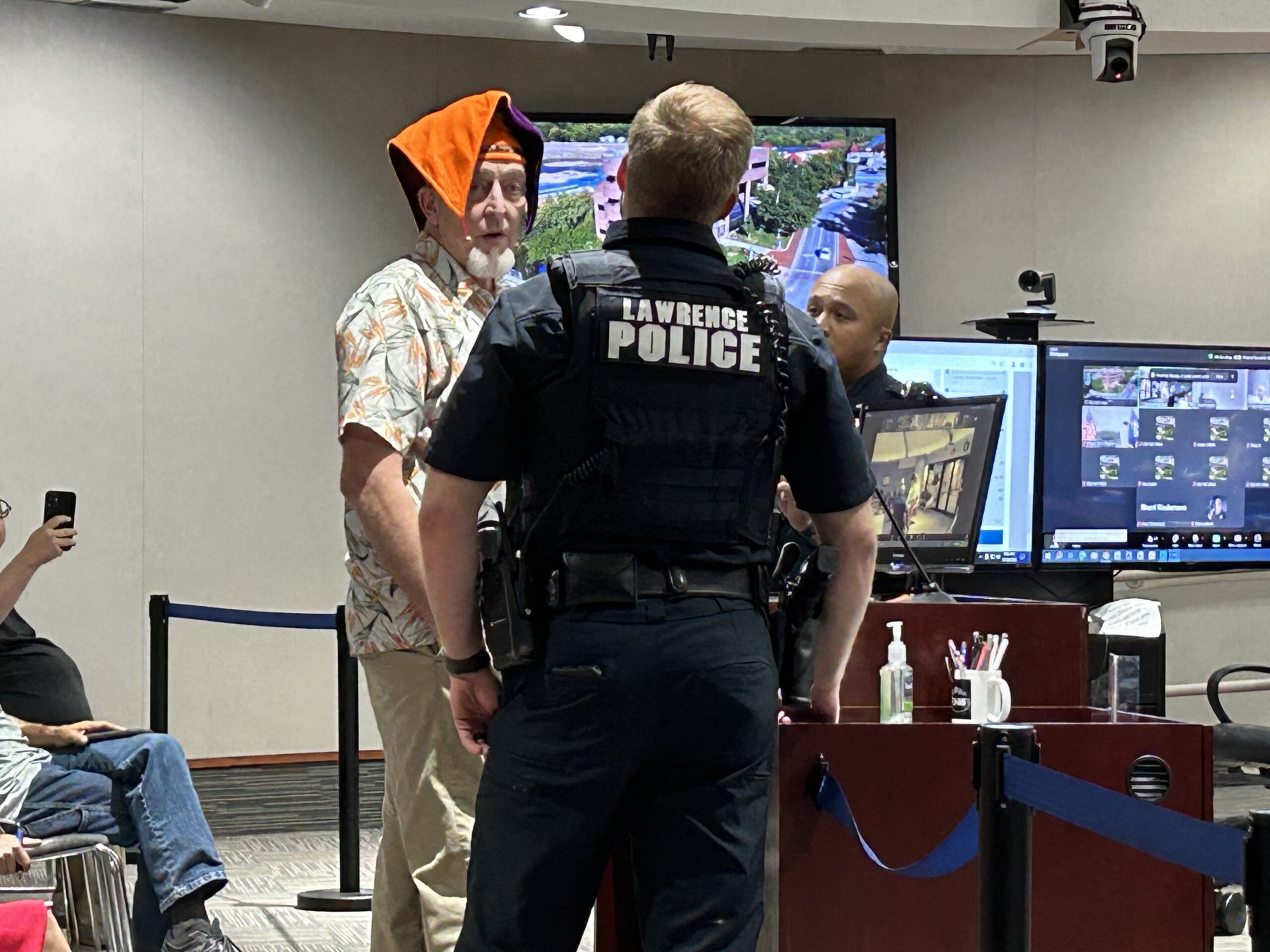 Public commenter known for causing disruptions is removed from Lawrence ...